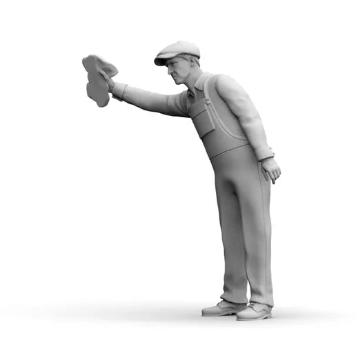MM4168 Male Garage worker cleaning – Scale Scenery And Figures