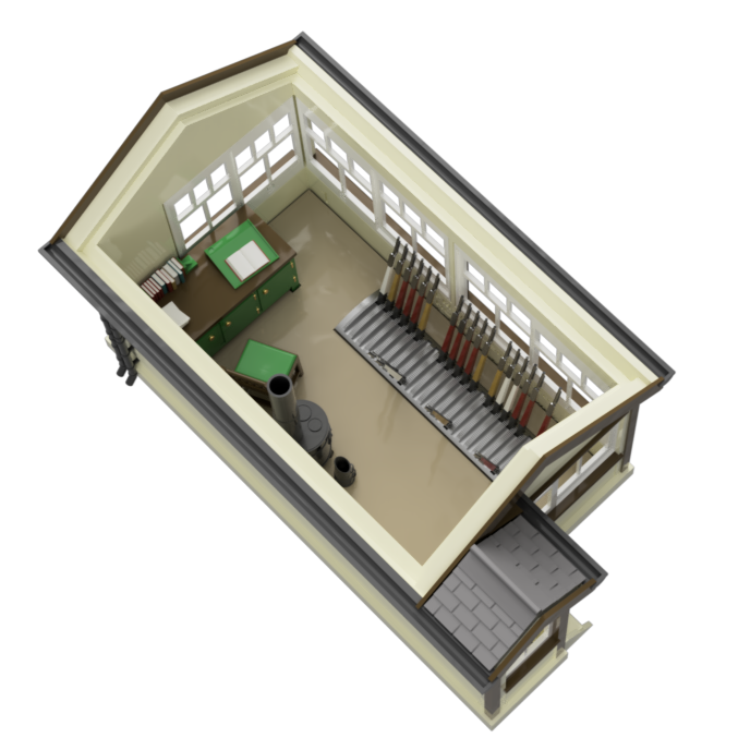 GM813D – GWR Signal Box TT120/3mm Scale – Scale Scenery And Figures