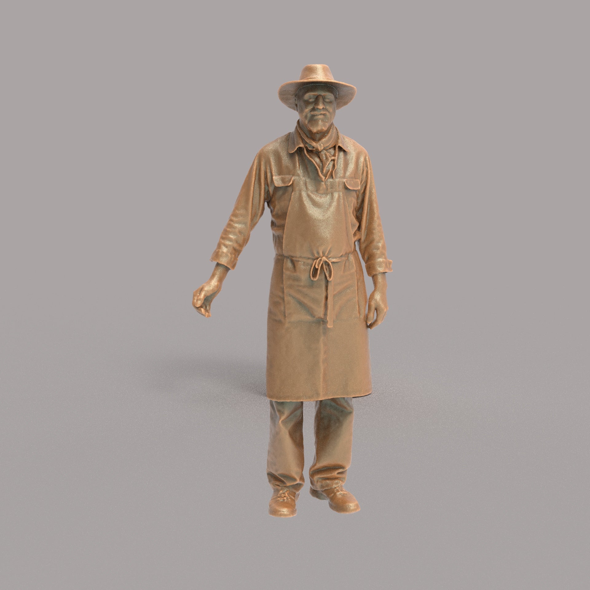 MM4297 Male Shopkeeper Wearing Hat – Scale Scenery And Figures