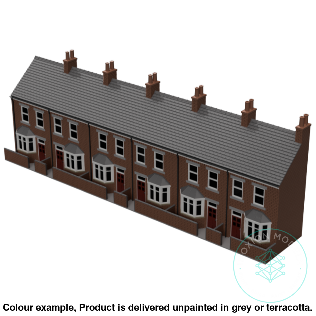 FC010C – 6x Low Relief Terrace House Pack OO Scale – Scale Scenery And ...