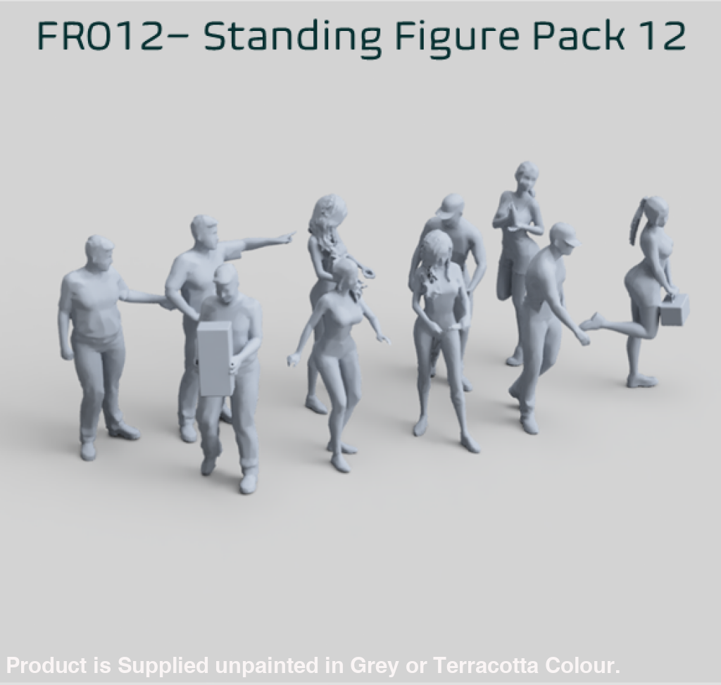 FR012 Standing Figure Pack 12 – Scale Scenery And Figures