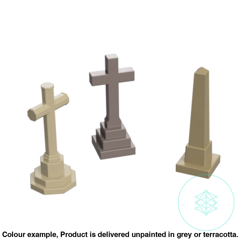 GO307D – Grave Monuments TT120/3mm Scale – Scale Scenery And Figures