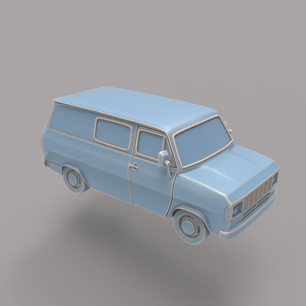 Iconic Cars of The 80's - Ford Transit MK2 – Scale Scenery And Figures