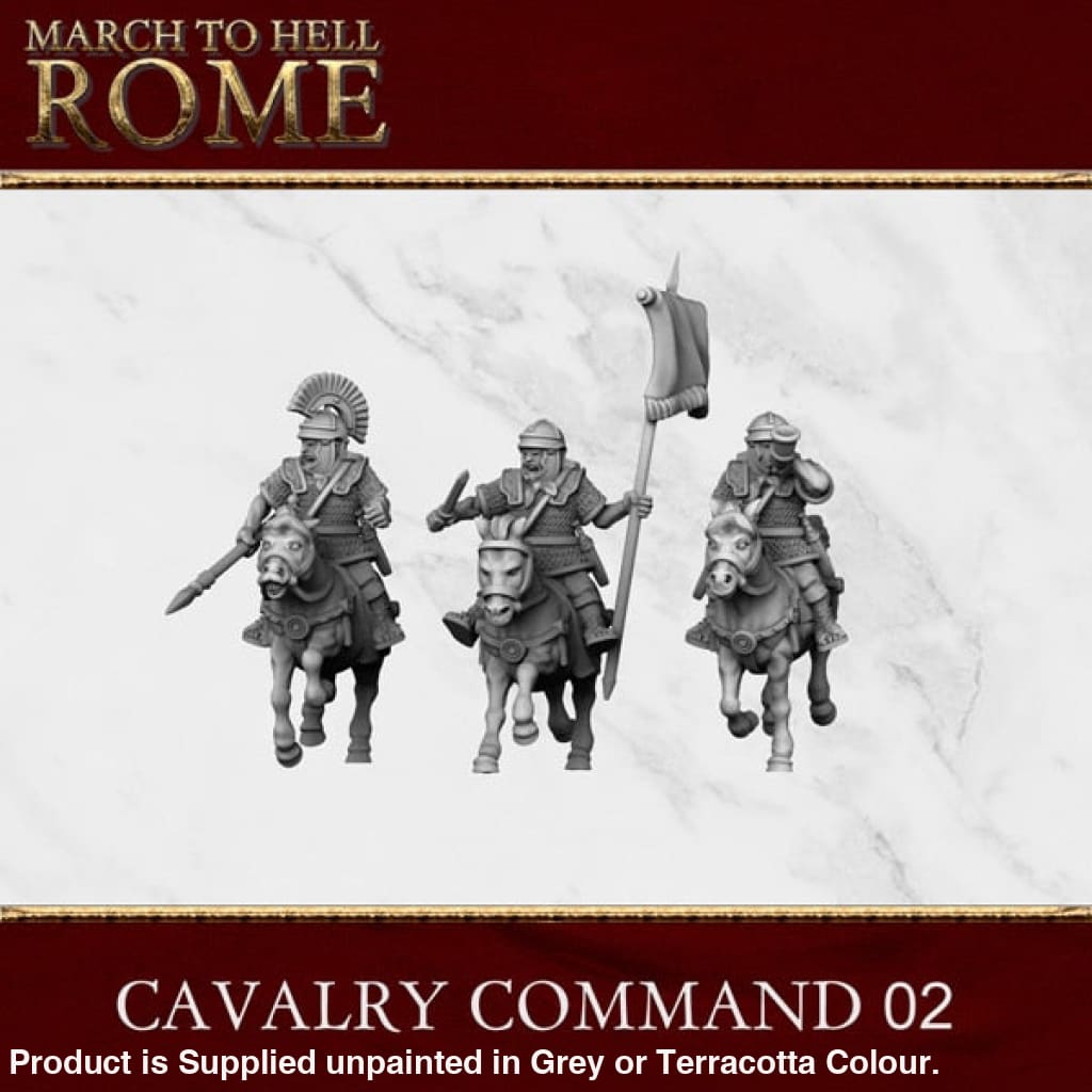 Imperial Rome Army CAVALRY COMMAND 02 28/15mm – Scale Scenery And Figures