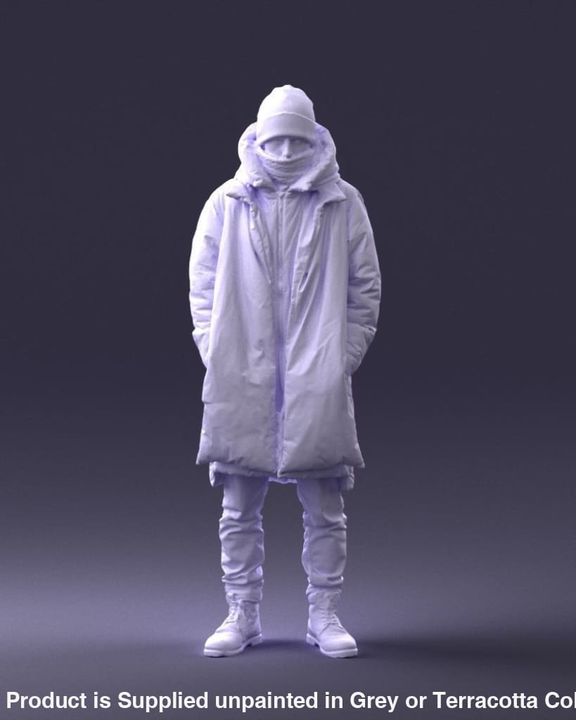 MM025 Young Male Wrapped up Warm in Winter Jacket – Scale Scenery And ...