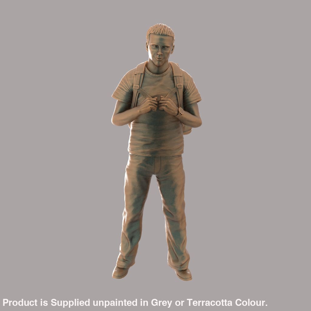 MM2070 Young Male with Rucksack – Scale Scenery And Figures
