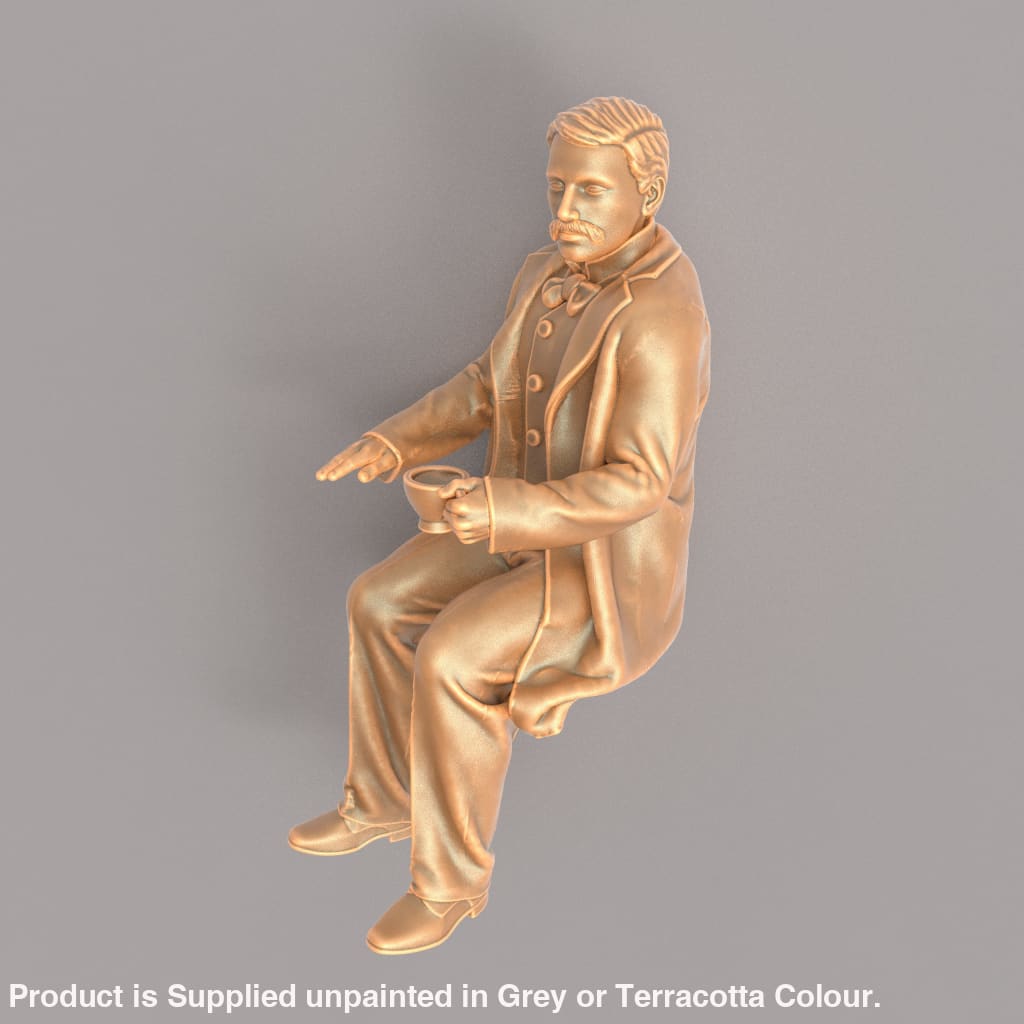 MM930B Edwardian/Victorian Male Sitting – Scale Scenery And Figures