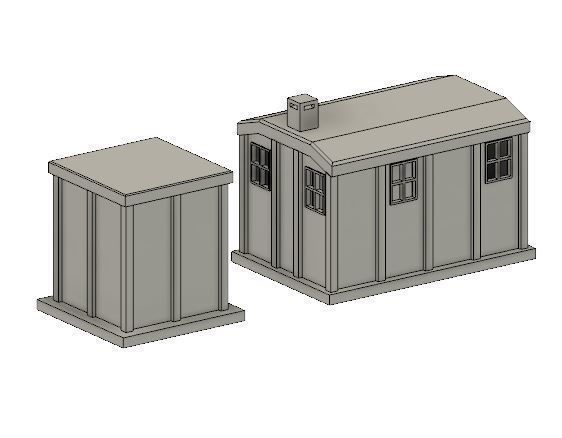 PJD017 Model Railway Lineside Concrete Huts – Scale Scenery And Figures